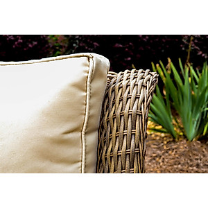 Tortuga Outdoor Rio Vista Swivel Glider, Single Chair, Sandstone Wicker and Cushions