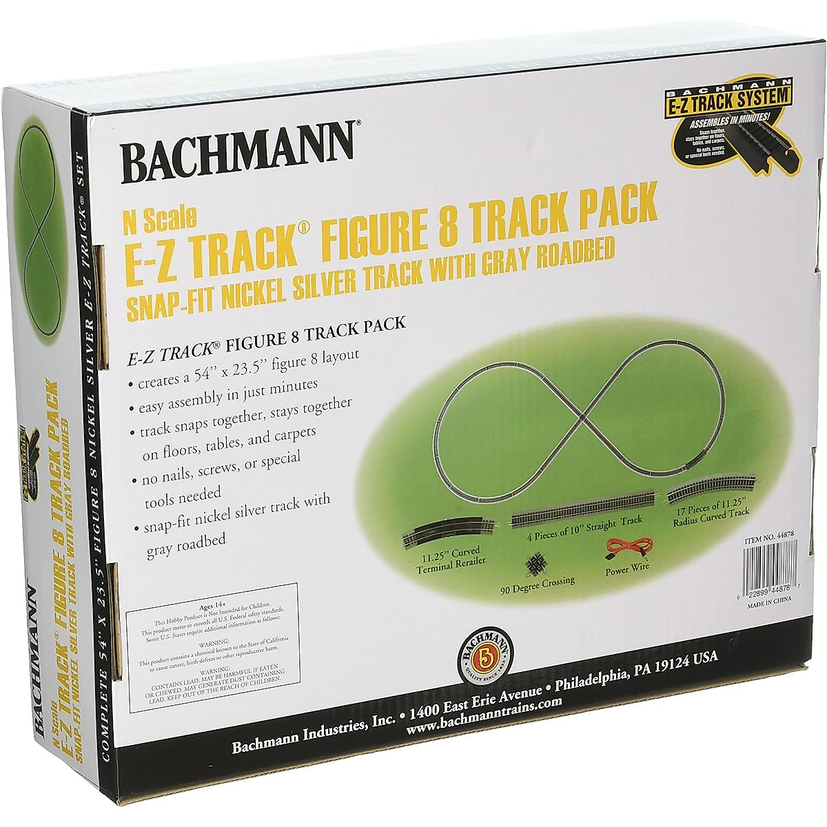 Bachmann Figure 8 E-Z Track Pack - N Scale Train, 44878