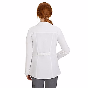 Healing Hands Womens Lab Coat 4 Pocket Full Sleeve Mid length 5064 Felicity The White Coat Minimalist Collection White XL