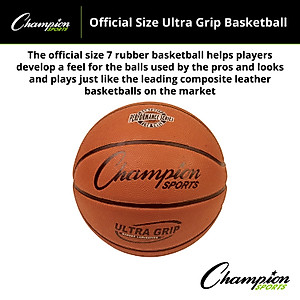 Champion Sports Composite Game Basketballs, Official (Size 7 - 29.5")