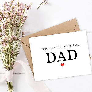 Yanashop88 Thank You For Everything Dad Card - Thank You Card - Dad Card - Father's Day Card - Card For Him - Greeting Card For Birthday- Anniversary - Note Card - Thank You For Everything