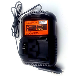 ANOITD DCB119 Car Battery Charger Replace for Dewalt 12V/20V MAX vehicle charger, for Dewalt 12V 20V Li-ion Battery DCB201 DCB202 DCB203 DCB204 DCB205 DCB206 DCB127 DCB123 DCB121 DCB606 DCB609 DCB612