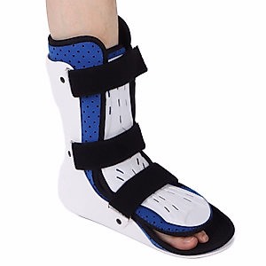 Milltrip Ankle Support Brace, Fracture Boot Short Ankle Foot Drop AFO Brace Orthosis Splint with Front Plate for Ankle Foot Injuries Sprain Broken(Left foot, M)