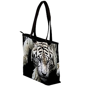 Tote Bag Women Satchel Bag Handbag Stylish Tote Handbag for Women Hobo Bag Fashion Crossbody Bag, Animal White Tiger