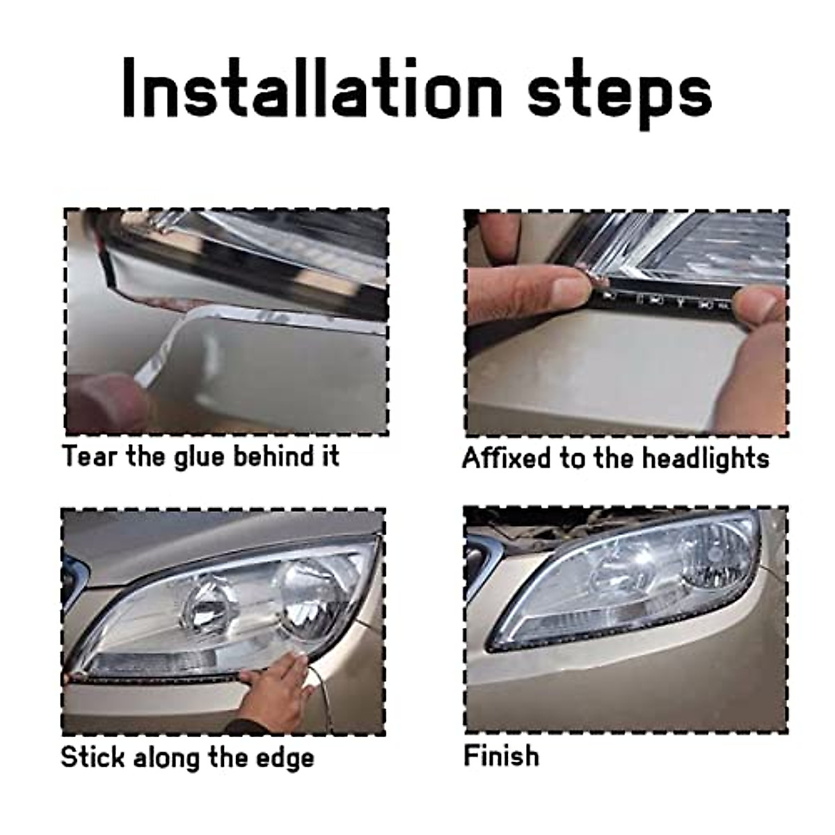 Car LED Strip Light, DC 12V Waterproof Light Strip for Cars, 6PCS 15 SMD Cuttable Connectable Car Underglow Decoration, Led Interior Exterior Lights Strip for Bedroom Mirror Kitchen (Red)