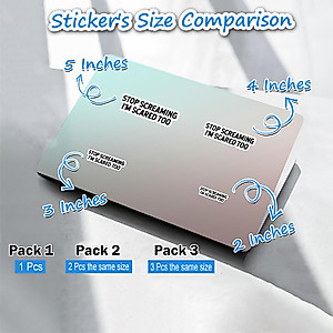 Stop Screaming I'm Scared Too Sticker, Medical Sticker, Paramedic Doctor Sticker, Paramedic Sticker, Water Assitant Die-Cut Vinyl Funny Decals for Laptop, Phone, Water Bottles, Kindle Sticker