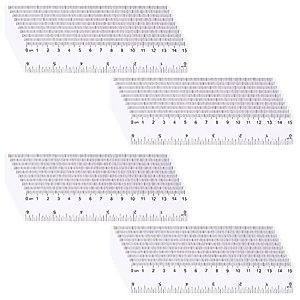 AIEX 40pcs 6inch Inch Ruler, Small Transparent Ruler Plastic Mini Rulers Bulk with Inches Centimeters for Kids Students Schools Office Supplies (Transparent)