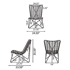 Christopher Knight Home 317578 Galtin Accent Chair, Gray + Black