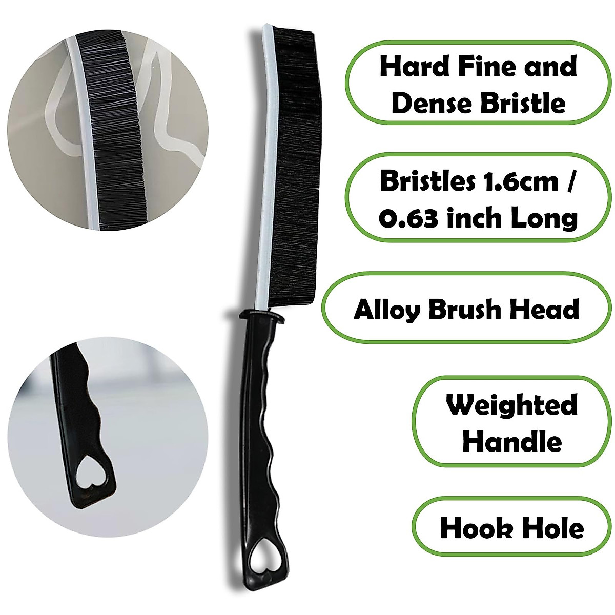 Betanull 8 Pcs Hard Bristle Crevice Cleaning Brush, Gap Clening Brush, Hard Bristle Crevice Cleaner Brush, Thin Hard Bristle Brush for Cleaning, Thin Crevice Brush, Crevice Cleaning Tool, Gap Brush