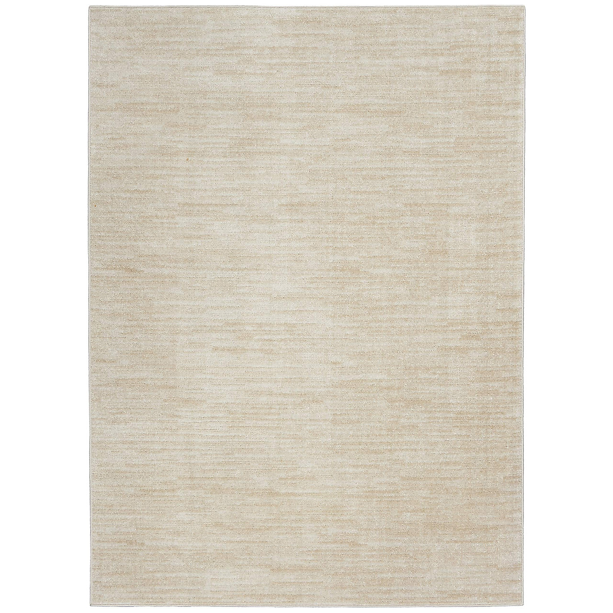 Nourison Essentials Indoor/Outdoor Ivory Beige 5' x 8' Area--Rug, Easy--Cleaning, Non Shedding, Bed Room, Living Room, Dining Room, Deck, Backyard, Patio (5x8)