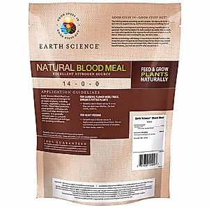 Earth Science – Natural Blood Meal Plant Food – Feed & Grow Plants Naturally – Activate Compost Piles – Vibrant Color –More Blooms and Bigger Harvests 3lb