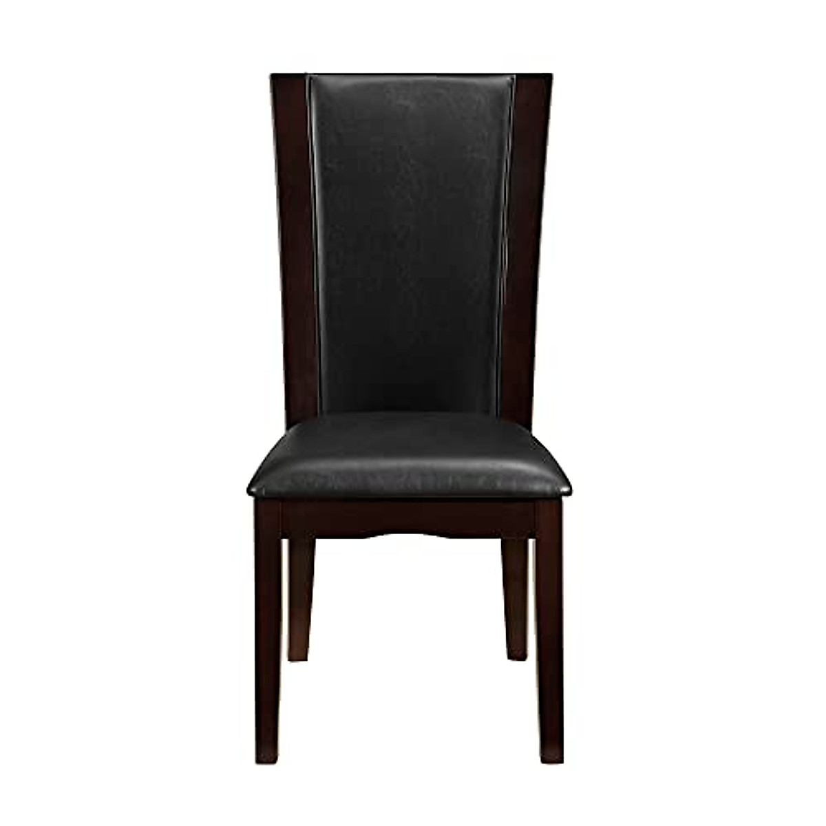 Andmakers Mesilla Espresso Finish Dark Brown Faux Leather Dining Chair (Set of 2)