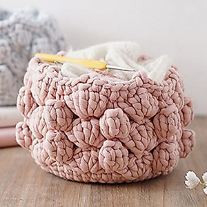 2 Pack Light Blue Soft Cotton Knitting Yarn Elastic Fabric Crochet Cloth Yarn for Bag,Basket,Cushion