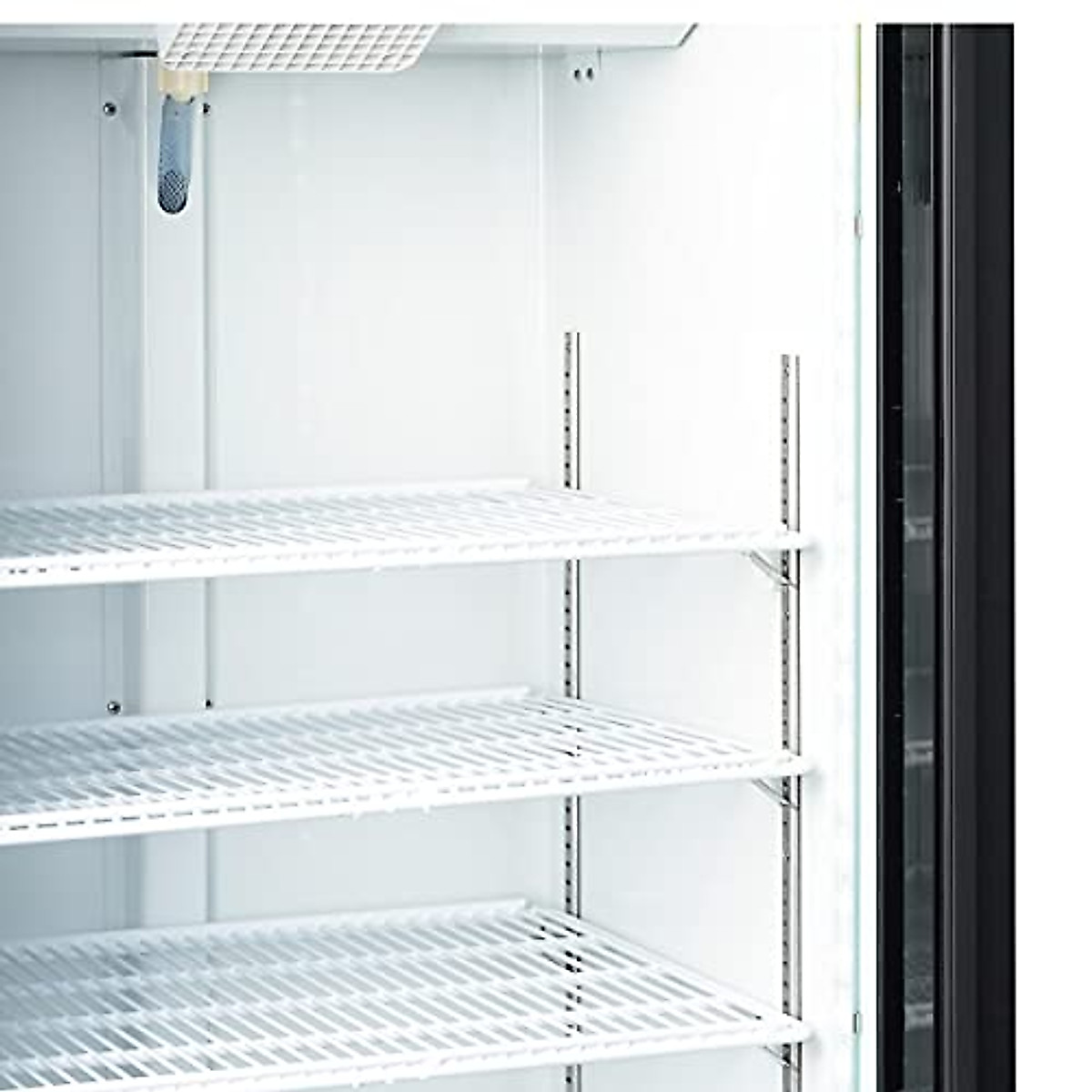 PEAKCOLD Single Glass Door Commercial Refrigerator - Retail Merchandiser Cooler; 14 Cubic Ft.