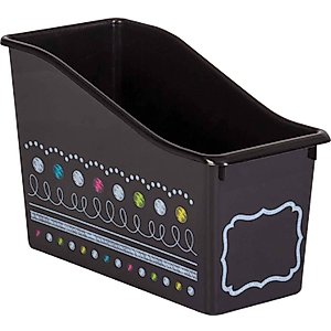 Teacher Created Resources Chalkboard Brights Plastic Book Bin (20341)