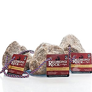 REDMOND - Rock on a Rope Unrefined Salt Rock for Horses 3 to 5 lbs (3 Pack)