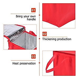 Cake Carrier Delivery Warmer Bags Take- Out Insulated Bag Thermal Delivery Bag Insulated Food Delivery Bag for Hot and Cold Food Delivery (Red) Heated Pizza Delivery Bags