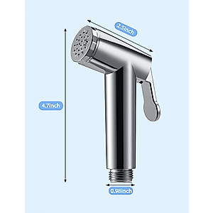 Ultra Light Bidet Toilet Sprayer Head Rustless Handheld Bidet Sprayer Cloth Bathroom Diaper Sprayer for Kitchen and Toilet-Adjustable Water Pressure Control for Feminine Wash (1PCS)