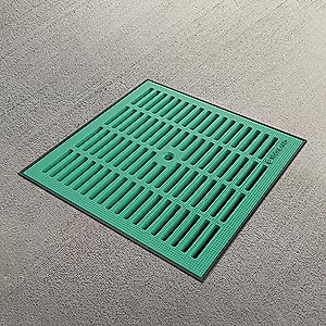 Vodaland - 12x12 Catch Basin Green Grate Package with Debris Basket and partitions Included!