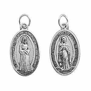 Our Lady of Tears Medal 10 Pack, Antique Silver Color