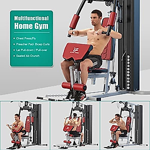 ULTRA FUEGO Multifunctional Home Gym Equipment Workout Station with Pulley System, Arm, and Leg Developer for Full Body Training