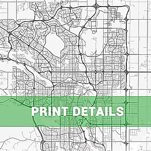 Dear Mapper Calgary Canada View Abstract Road Modern Map Art Minimalist Painting Black and White Canvas Line Art Print Poster Art Print Poster Home Decor (Set of 3 Unframed) (16x24inch)