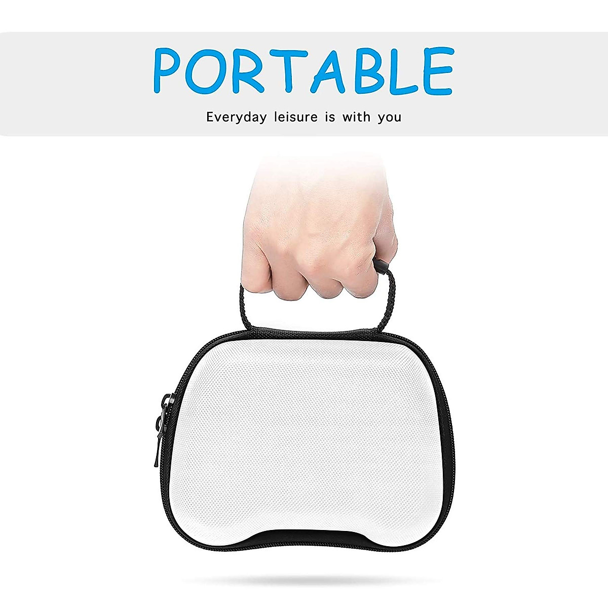 My Genik Controller Holder Protective Case for Sony Playstation 5, Wireless Consoles Carrying Pouch Hard Shell Travel Bag White