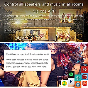 M5 AudioCast HiFi Music Receiver Airplay DLNA i OS & Android Airmusic 2.4G WiFi Audio Speaker Wireless Sound Streamer Multi Room Supported