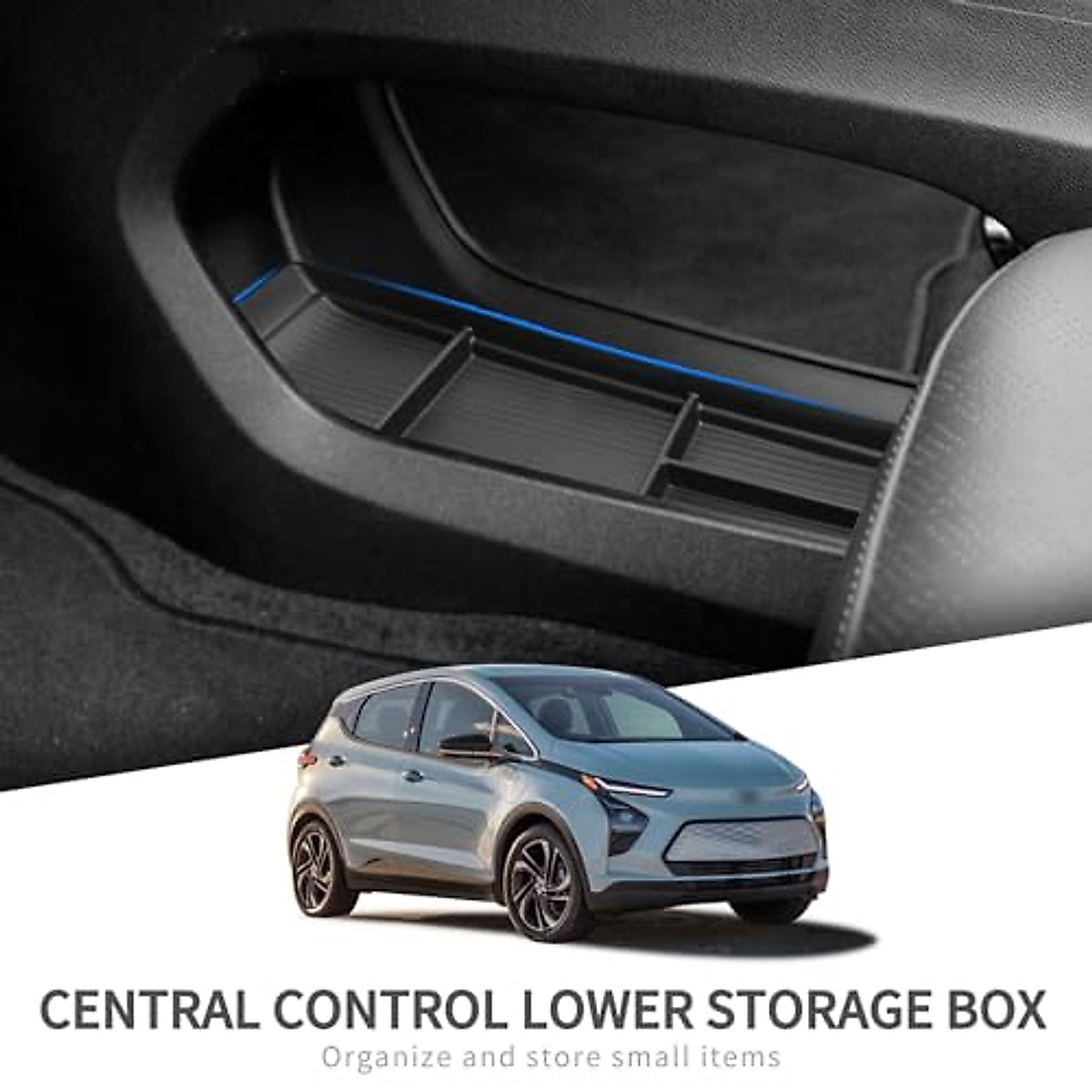 TTCR-II Compatible with 2022-2024 Chevy Bolt Center Console Organizer, for Chevy Bolt EUV Console Lower Organizer Tray, for 2022-2024 Bolt EV Console Organizer Bottom Tray