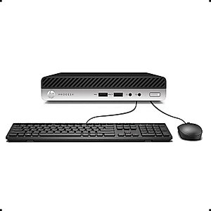 HP ProDesk 400 G3 Desktop Mini Computer, Intel Quad Core I5-6500T up to 3.1GHz, 16G DDR4, 512G SSD, N/A, WiFi, BT, DP, VGA, Windows 10 Pro 64 Bit Language Supports English/Spanish/French(Renewed)