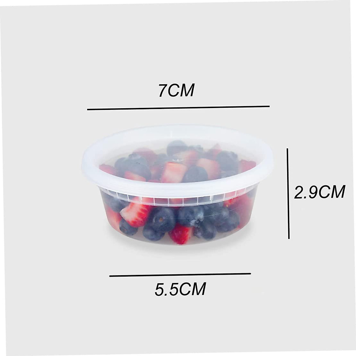 Jeorywoet 20 Pcs Leakproof Transparent Slime Containers Foam Balls Storage Box Plastic Slime Organizers with Lids,