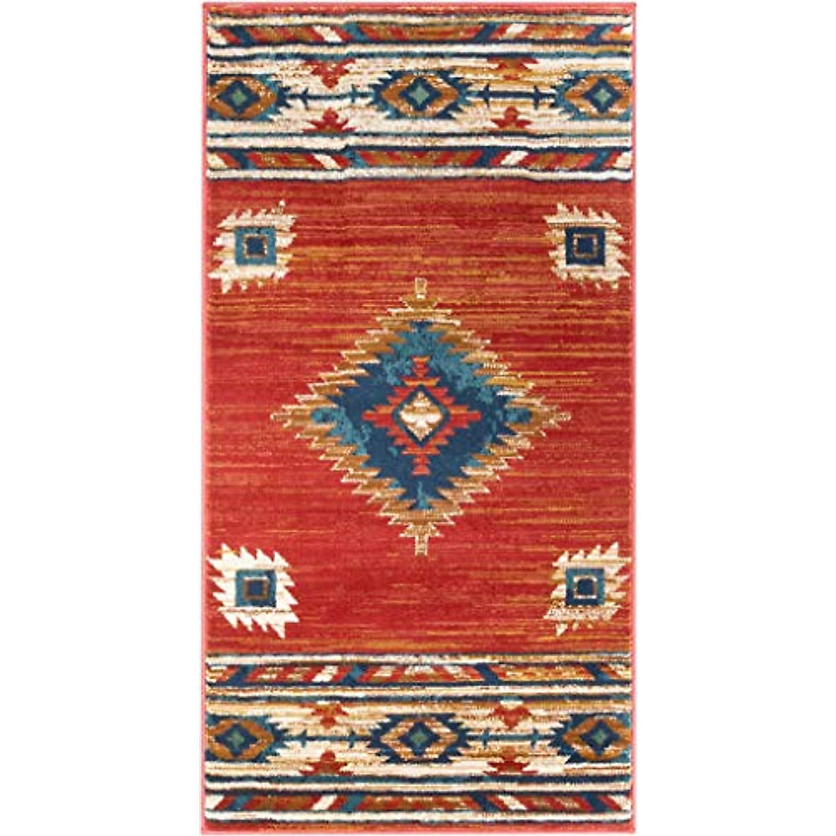 Well Woven Lizette Red Traditional Medallion Mat 2x4 (2'3" x 3'11")