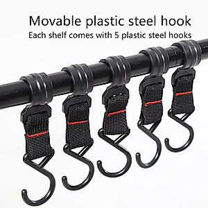 phsmoo Folding Hanging Rack Travel Camping Shelf Triangle Rack Assembly Storage Picnic Rack