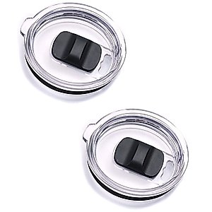 20/30 Oz Tumbler Lids - Fits For Yeti Rambler,Ozark Trail,Or Old Style Rtic Coffee Tumbler - Magnetic Slider Replacement Lid-Spill Proof Slider (30oz-2pcs)