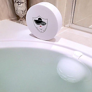 Madam of Leisure Infinity Bath Universal Drain Cover - Fill Your Bathtub as High as You Dare for a Deeper and Warmer Bath (White)