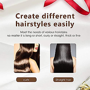 Pink Hot Comb Electric Hot Comb Heating Pressing Combs Hair Straightening [Power:42w]