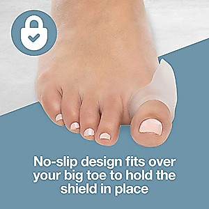 ZenToes Reusable Bunion Relief Protector Guards - Washable Gel Pads for Big Toe, Shield Feet from Friction, Pressure and Pain from Rubbing Shoes - 4 Count