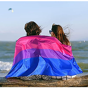 Bisexual Pride Flag (3x5 Feet) - Vivid Color and Fade Proof - Canvas Header and Double Stitched