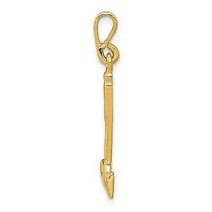 IceCarats 14K Yellow Gold Hammer Necklace Charm Pendant 30mm x 10mm Only
