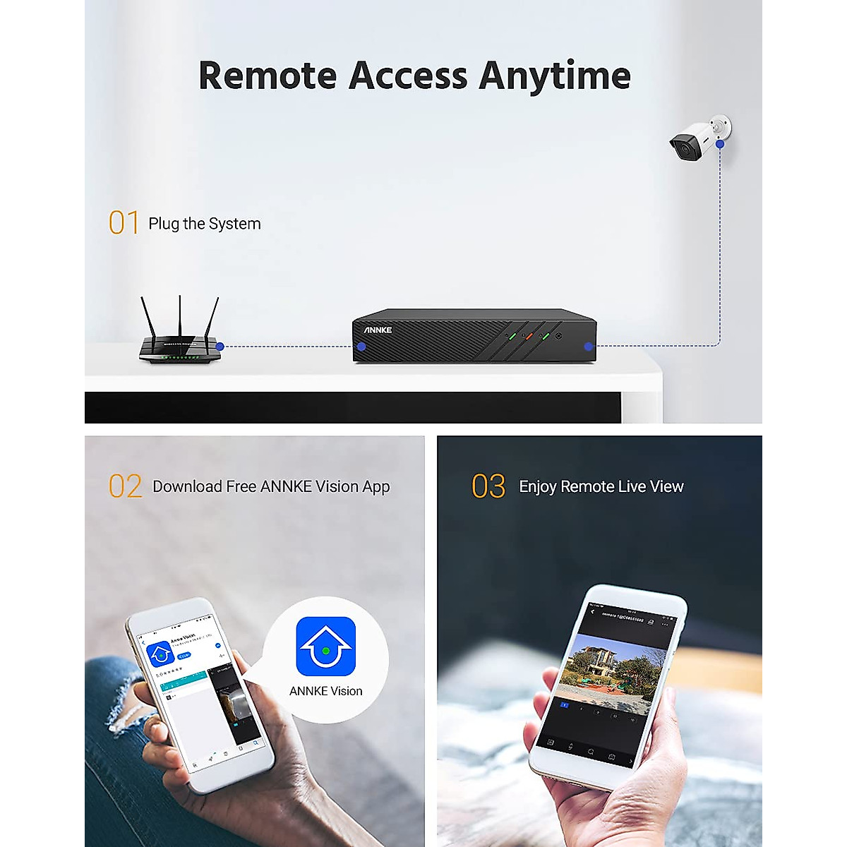 ANNKE 6MP PoE NVR with 2TB HDD Pre-Installed, H.265+ 8CH Surveillance Netword Video Recorder Supports Up to 8X 6MP/5MP/4MP/1080P IP Camera, 24/7 Recording, Power Over Ethernet, Easy Remote Access