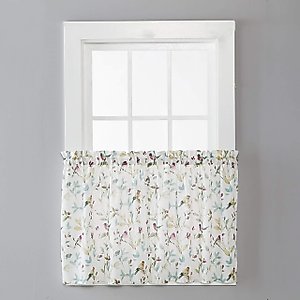 SKL Home by Saturday Knight Ltd. Aviary Curtain Tier Pair, 54 Inches x 36 Inches, Pastels