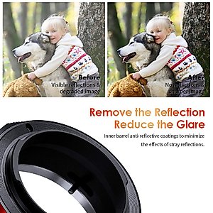 K&F Concept FD to E Mount Lens Mount Adapter Comaptible for Canon FD FL Mount Lens to E NEX Mount Mirrorless Cameras with Matting Varnish Design Comaptible for Sony A6000 A6400 A7II A5100 A7 A7RIII