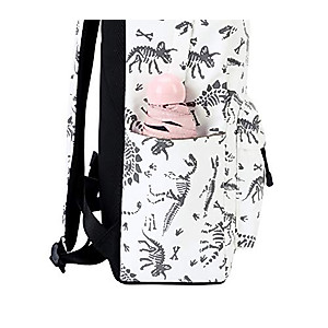 Acmebon Cool Fluorescent School Backpack for Girl and Boy Roomy Reflective Daypack White