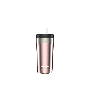 Contigo Uptown Dual-Sip Stainless Steel Tumbler with Leakproof Lid, Insulated Body Keeps Drinks Hot & Cold for Hours, Sip Cold Drinks Through Straw & Hot Drinks Through Spout, 16oz Macchiato