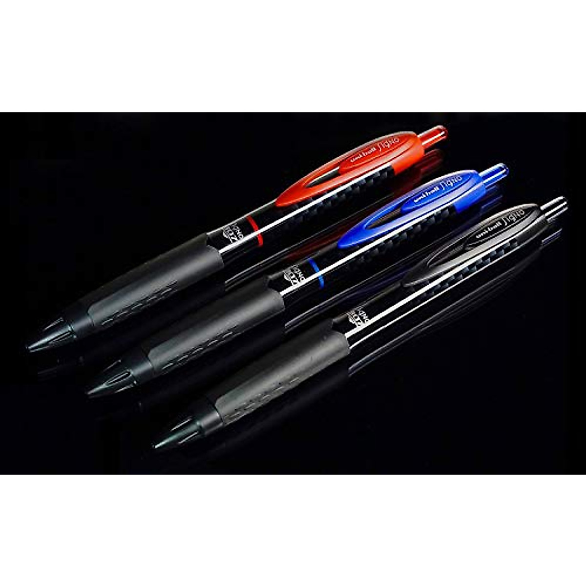Uni-Ball Signo 307 - Fine Retractable Rollerball Pen - 6 Pack - Black - UMN-307