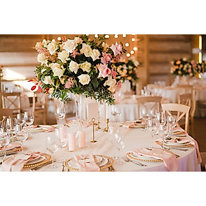 Ms Lovely Clear Glass Charger 12.6 Inch Dinner Plate With Beaded Rim - Set of 4 - Gold