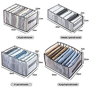 Jeans Storage Box Closet Wardrobe Clothes Compartment Boxes Drawer Jeans Socks Separation Organizer Pants Storage Boxes