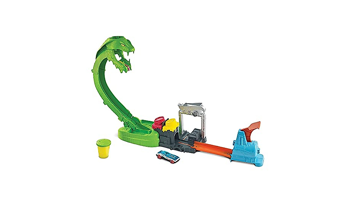 Hot Wheels Toxic Snake Strike Set - Epic Slime Adventure