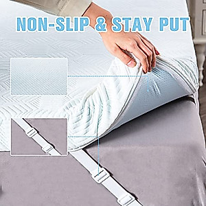 Cambividas 3 Inch King Size Memory Foam Mattress Topper, High Density Cooling Gel Mattress Topper for Pressure Relief, Bed Mattress Topper with Removable Bamboo Cover, CertiPUR-US Certified