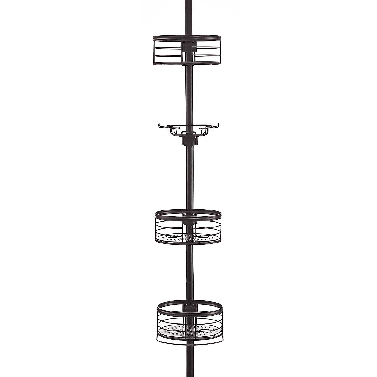 Utopia Alley Rust-Resistant Tension Pole Shower Caddy, 3 Shelves (Oil Rubbed Bronze)